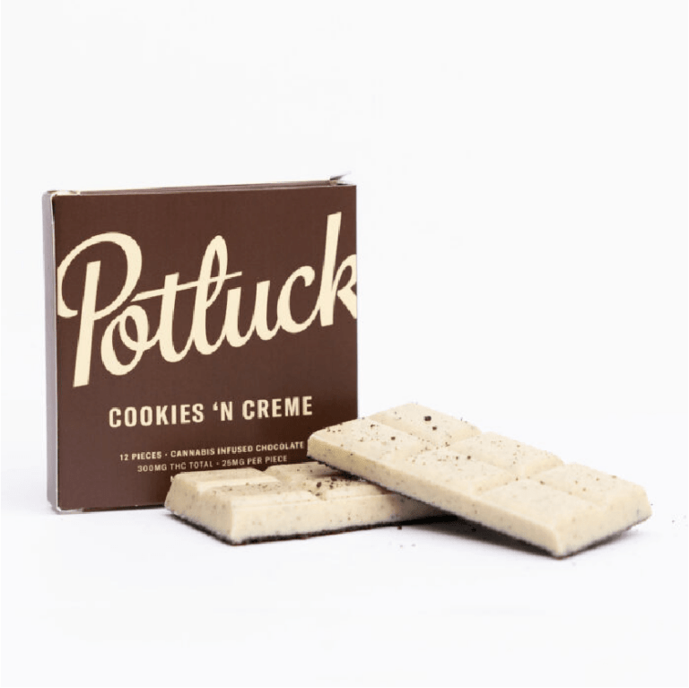 Potluck Infused Chocolate - Cookies and Cream Edibles | THC Edibles